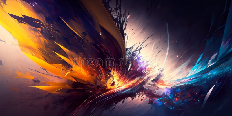 Abstract Painting with Lighting Effects and Give it Dynamics.Generative ...