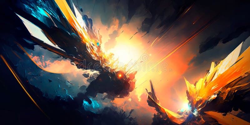 Abstract Painting with Lighting Effects and Give it Dynamics.Generative ...