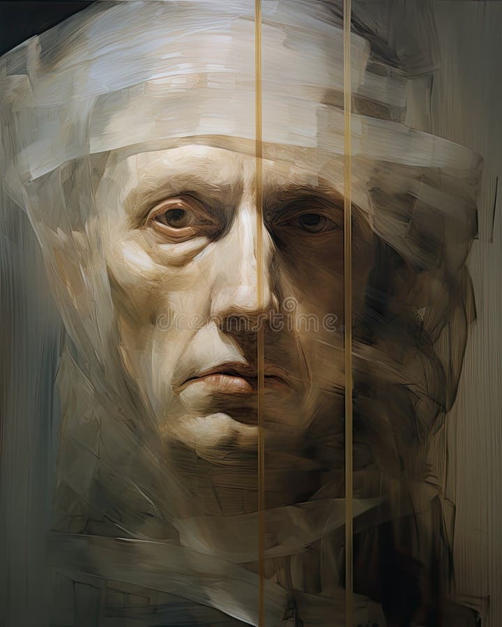 Abstract painting of man stock illustration. Illustration of material ...