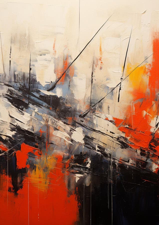 An Abstract Painting with Many Shapes and Sizes on it S Surface Stock ...