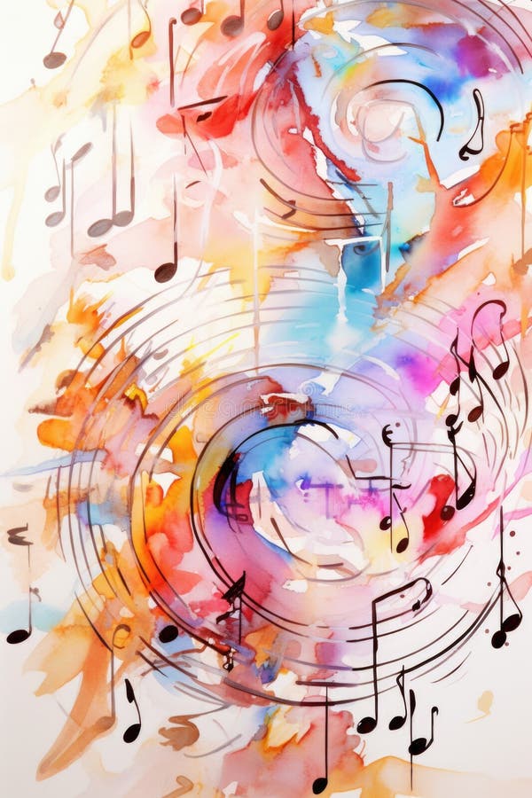 Abstract Painting of Music Notes, Suitable for Music-related Projects ...