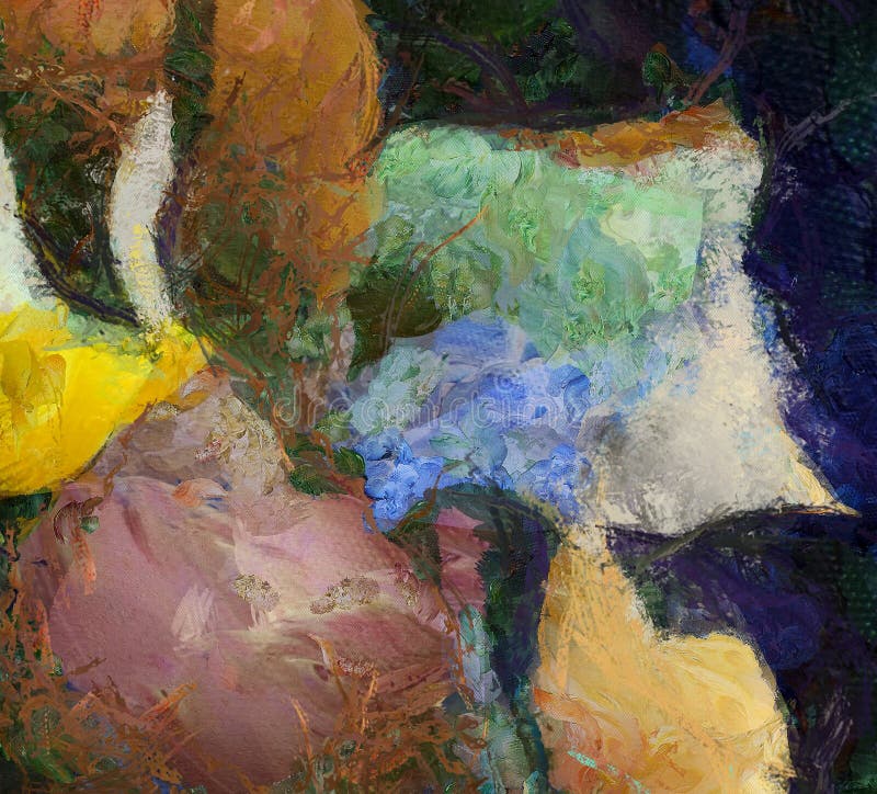 Colorful Abstract Painting stock illustration. Illustration of palette ...