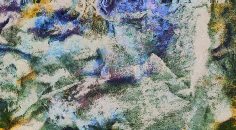 Abstract Painting in Muted Colors Stock Illustration - Illustration of ...