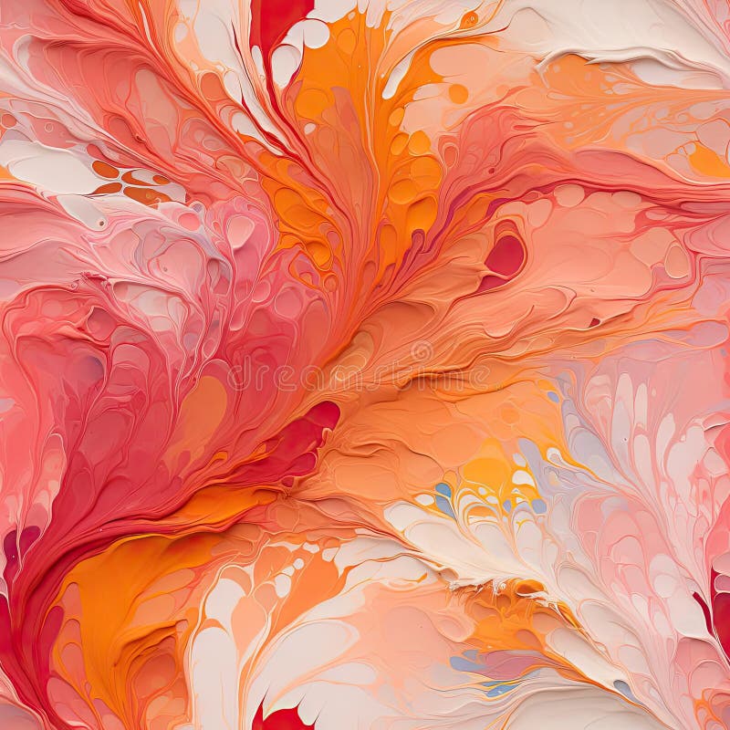 Abstract Painting with Orange and Pink Paint Splash (tiled) Stock ...