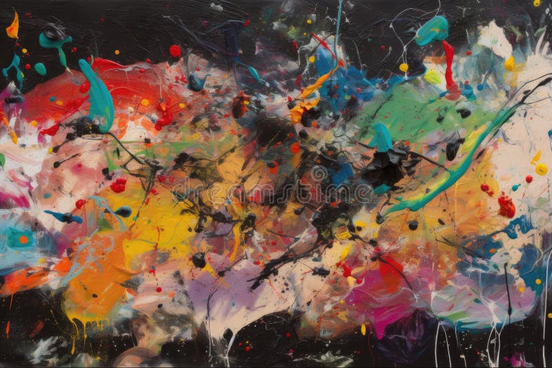 Abstract Painting Painted with Oil Paints Stock Image - Image of ...