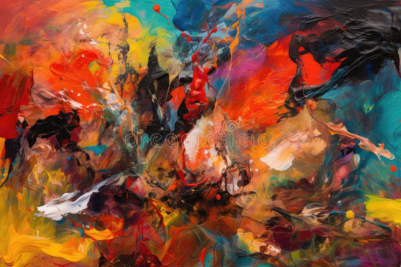 Abstract Painting Painted with Oil Paints Stock Photo - Image of ...