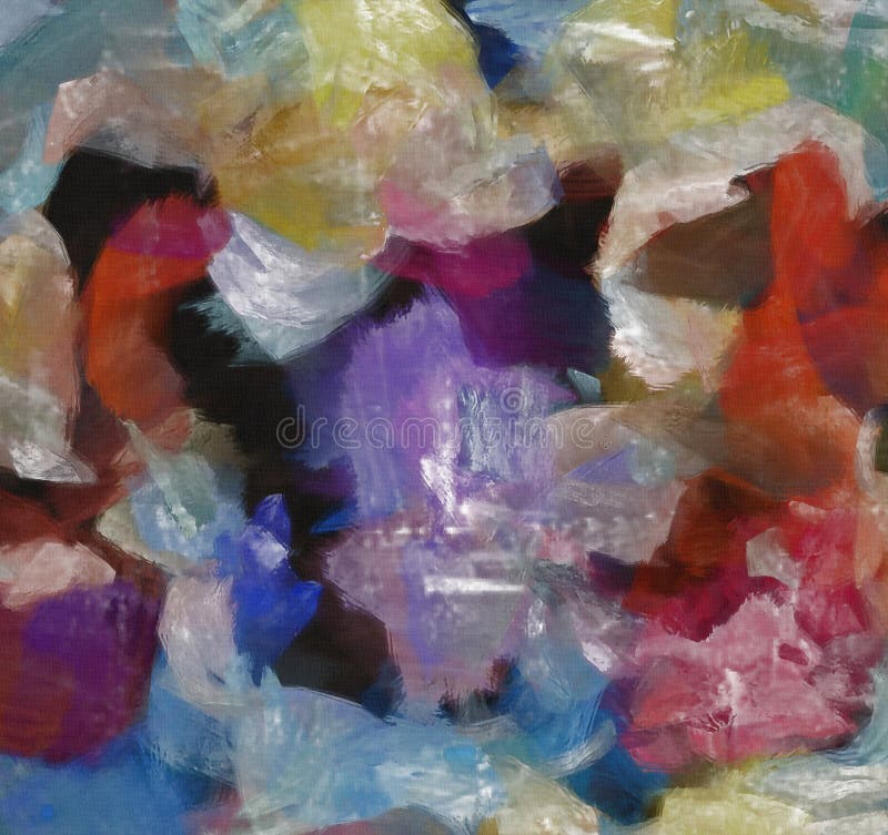 Abstract Painting Pastel Mediterranean Colors Stock Illustration ...