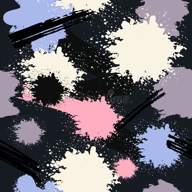 Abstract Painting Seamless Pattern. Stock Illustration - Illustration ...