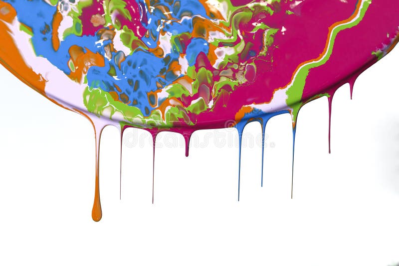 Abstract Painting Several Colors of Paint Mixed in the Painting, a Riot ...
