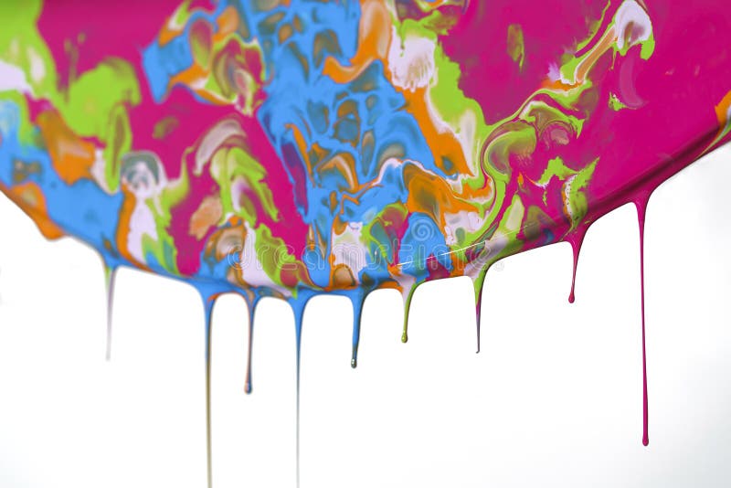 Abstract Painting Several Colors of Paint Mixed in the Painting, a Riot ...