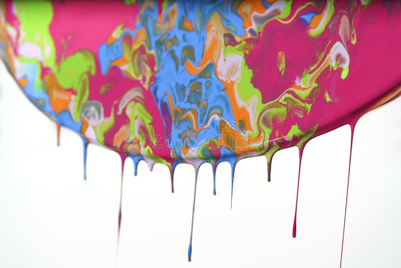 Abstract Painting Several Colors of Paint Mixed in the Painting, a Riot ...