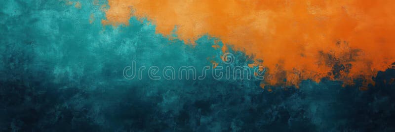 Abstract Painting Shows Contrasting Hues and Textural Impression with ...