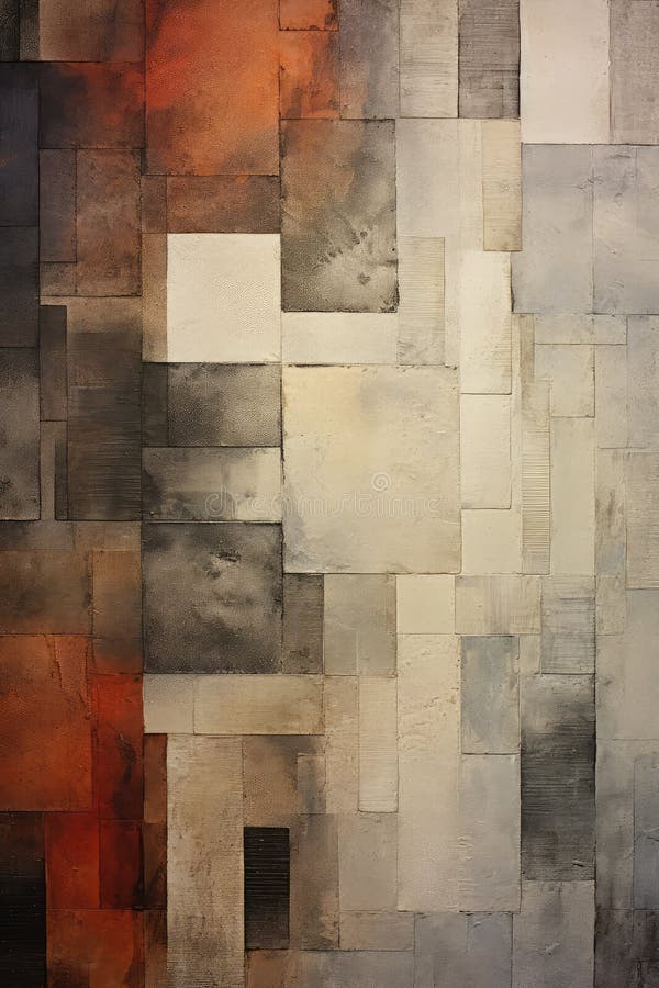 Abstract Painting of Squares and Rectangles Stock Illustration ...
