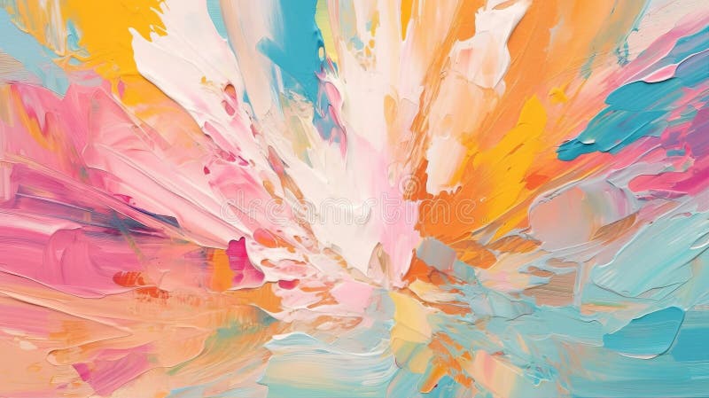 Vibrant Abstract Art: Energetic Impasto with Chromatic Palette Stock ...
