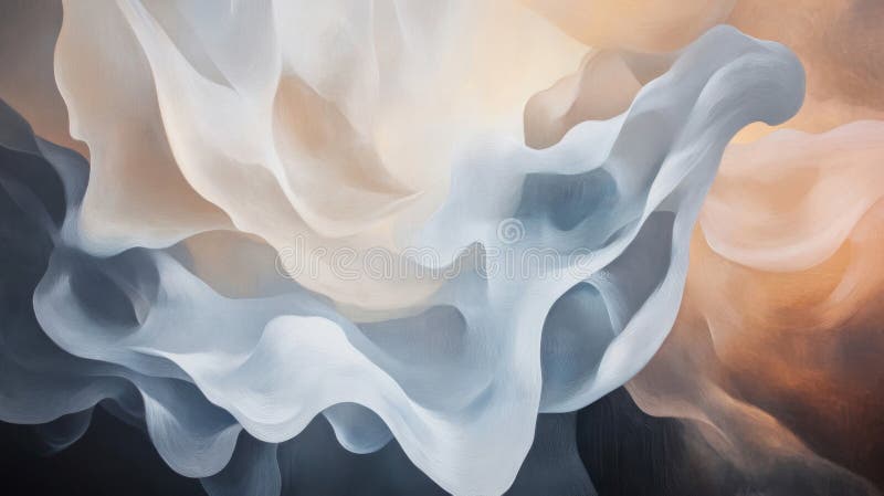 Abstract Painting of Swirling, Intertwined Colors Stock Illustration ...