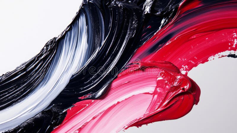 Abstract Painting Swirls of Black White and Red Stock Illustration ...