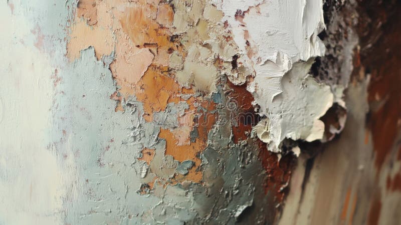 Abstract Painting with Textured Layers and Chipped Paint Stock ...