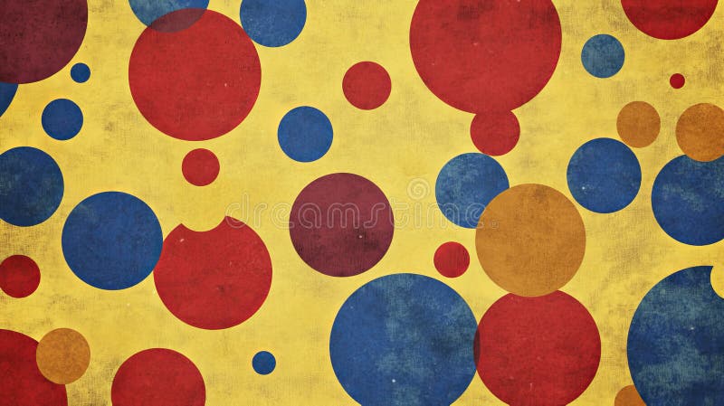 Abstract Painting with Three Circles Overlapping Each Other and ...