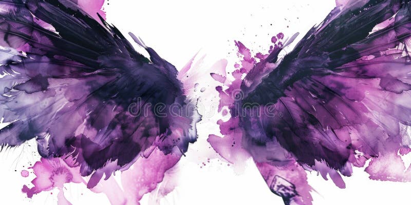 Abstract Painting of Two Wings, Perfect for Art Projects Stock Photo ...