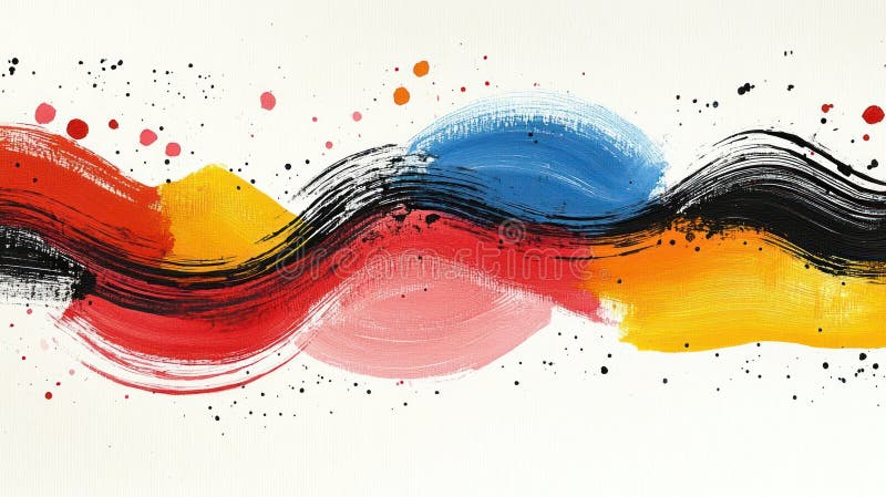 Abstract Painting with Vibrant Colors and Dynamic Brush Strokes ...