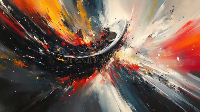 Abstract Painting with Vibrant Colors and Dynamic Movement Stock ...
