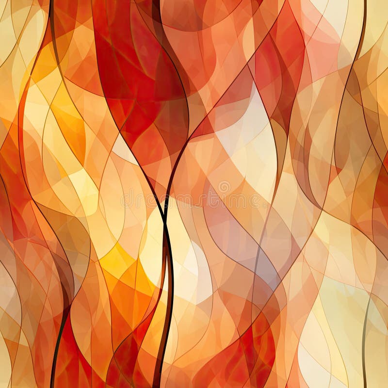 Abstract Painting with Wavy Patterns in Warm Colors (tiled) Stock ...