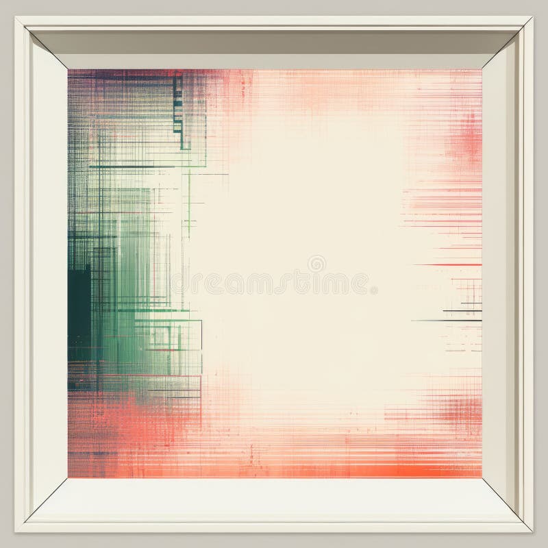 An Abstract Painting in a White Frame Stock Illustration - Illustration ...