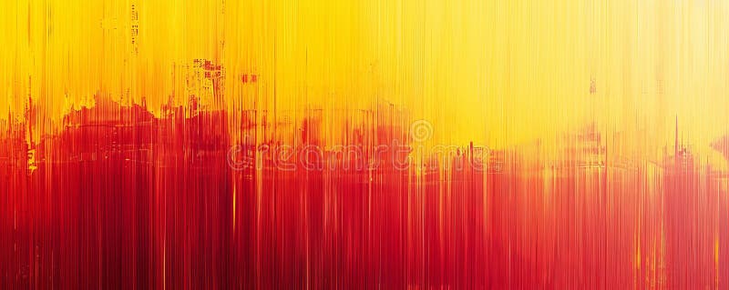 Abstract Painting with Yellow and Red Vertical Streaks Stock Image ...