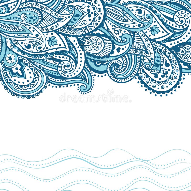 Abstract Paisley Background Stock Vector - Illustration of curve ...