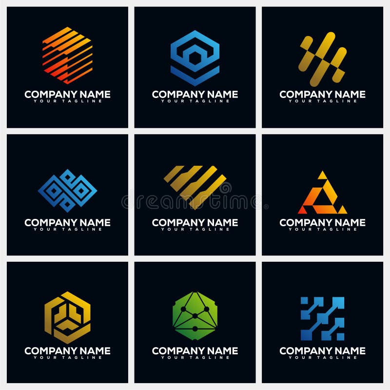 Abstract Pak Creatief Logo Design Concept Vector Template Stock ...