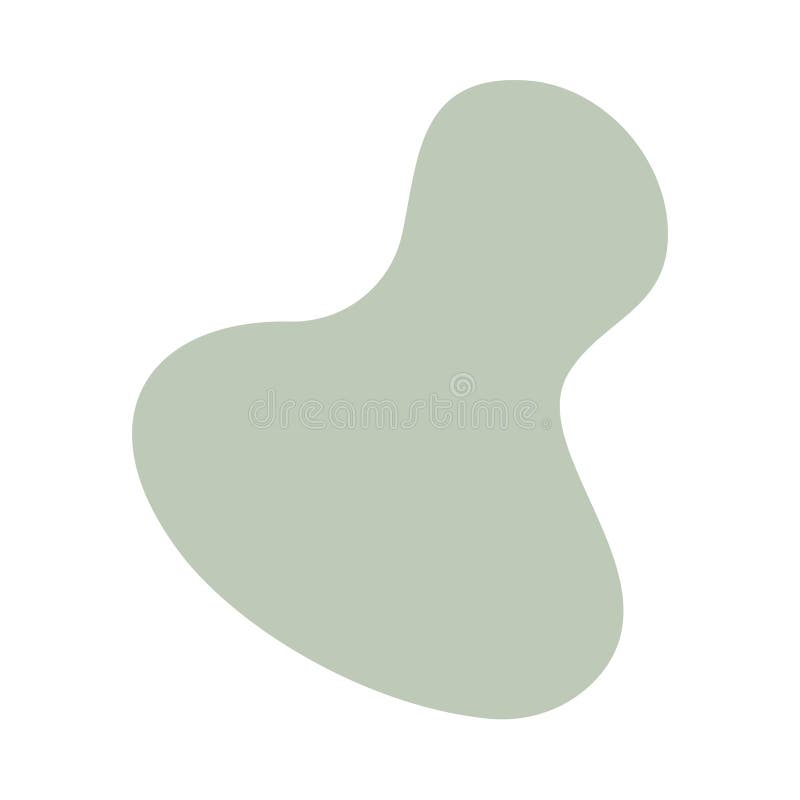 Abstract Pale Green Blob Shape Icon Stock Illustration - Illustration ...