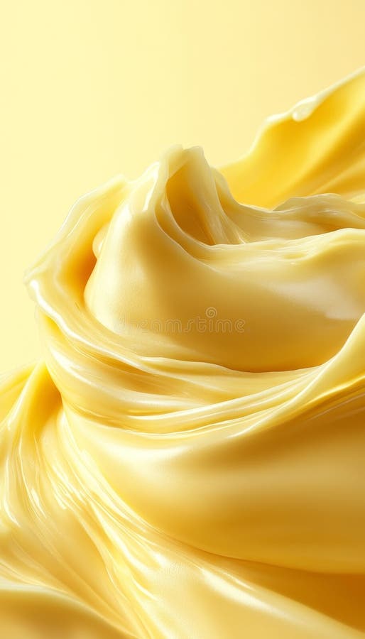 Abstract Pale Yellow Wave Texture Pattern 3D Style, Delicate Flowing ...