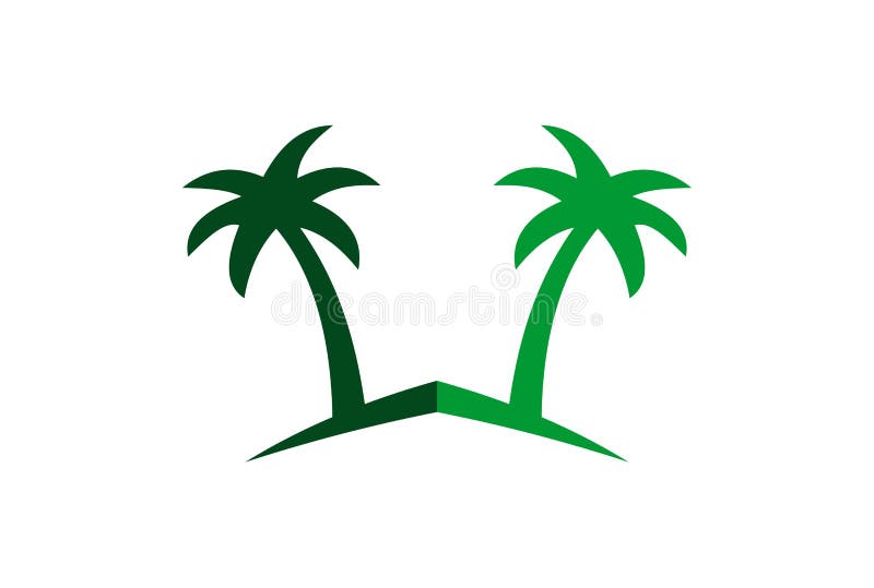 Abstract Palm Tree Logo Icon Stock Vector - Illustration of hawaii ...