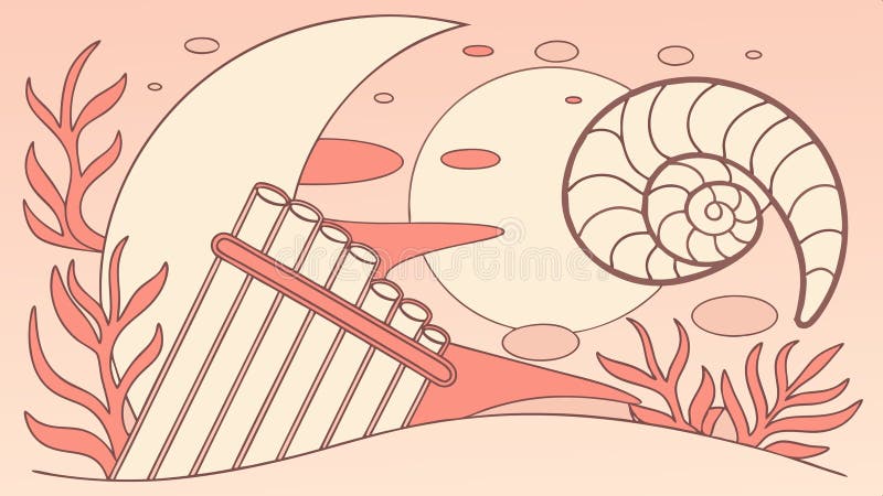 Artistic Musical Background with Swan Stock Illustration - Illustration ...