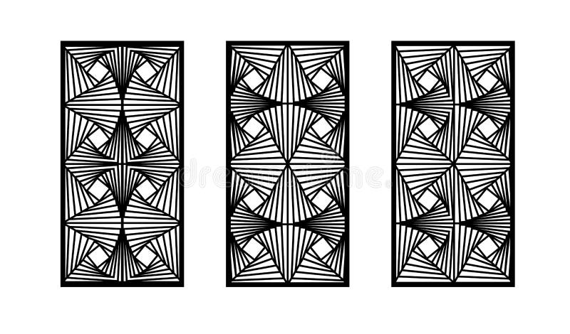 Abstract Panel, Screen,wall. Decorative Vector Screen for Laser Cutting ...