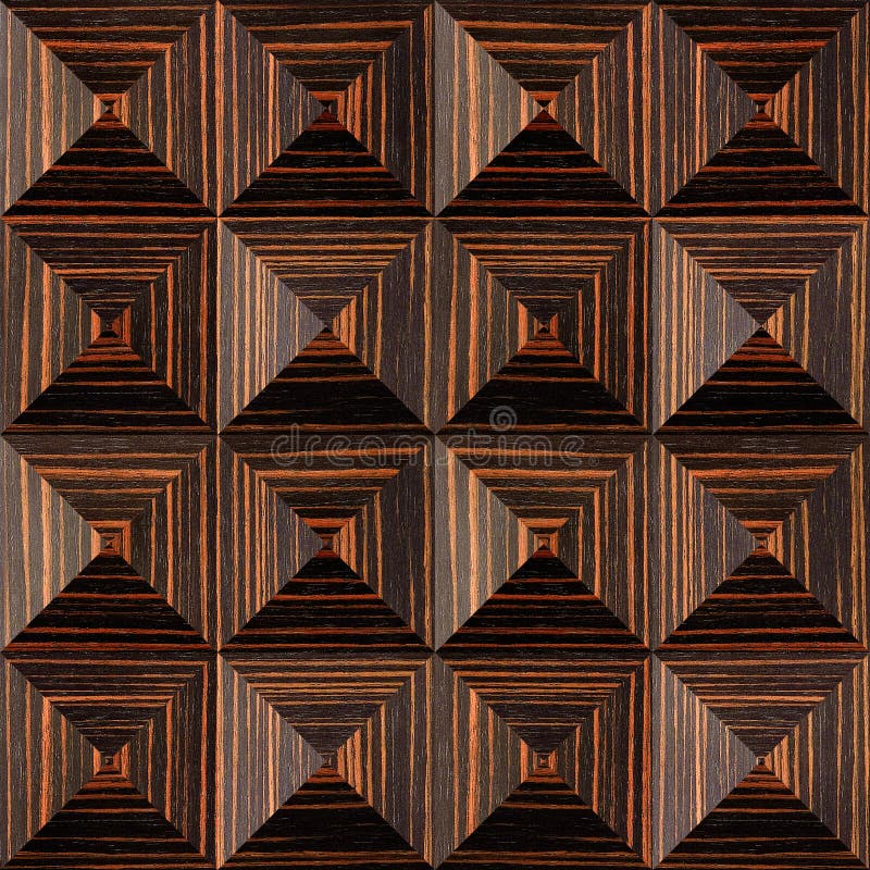 Abstract Paneling Pattern - Pyramidal Pattern, Ebony Wood Texture Stock ...