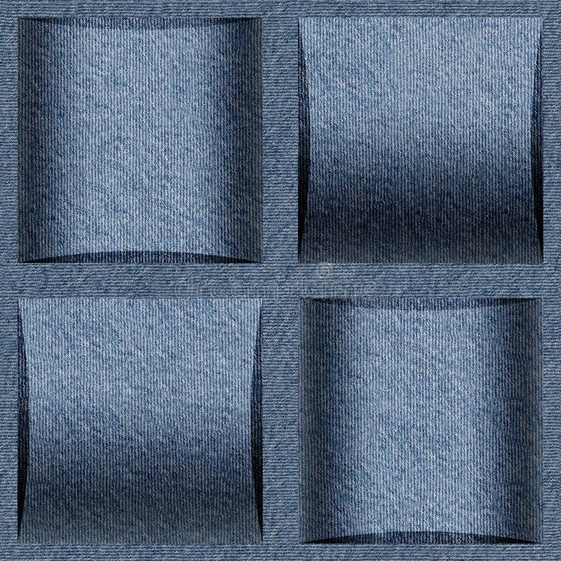 Abstract Paneling Pattern - Seamless Pattern, Blue Jeans Texture Stock ...