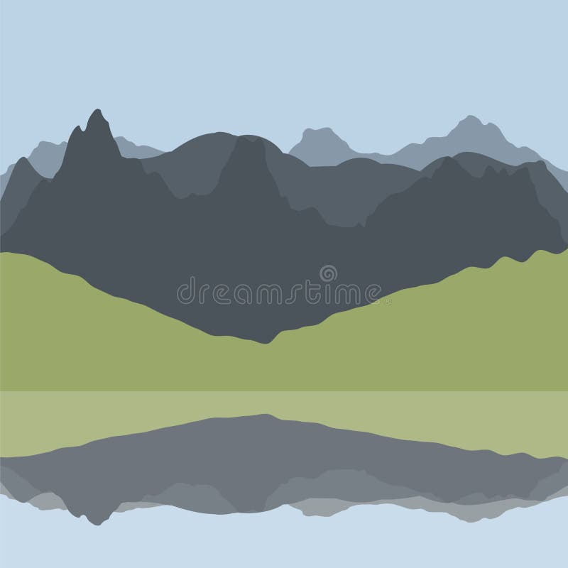 Abstract Panoramic Drawing Background Stock Vector - Illustration of ...