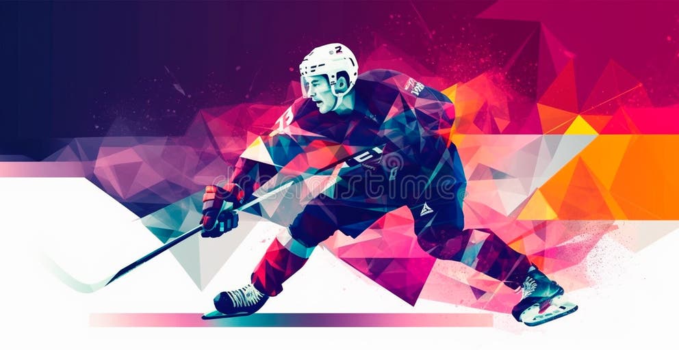 Abstract Panoramic Hockey Background, Patterns, Triangular Mosaics ...