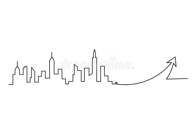 Abstract Panoramic Landscape Stock Illustration - Illustration of ...