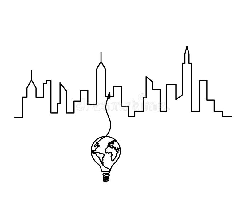 Abstract Panoramic Landscape with Question Mark Stock Illustration ...