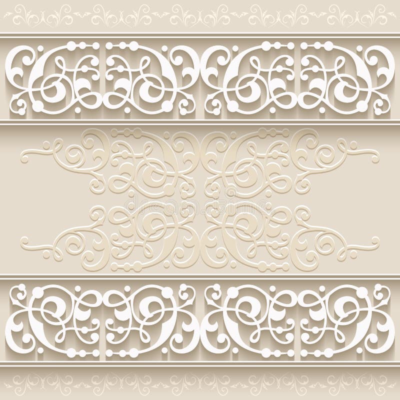 Abstract Paper Border Decoration Stock Vector - Illustration of ...
