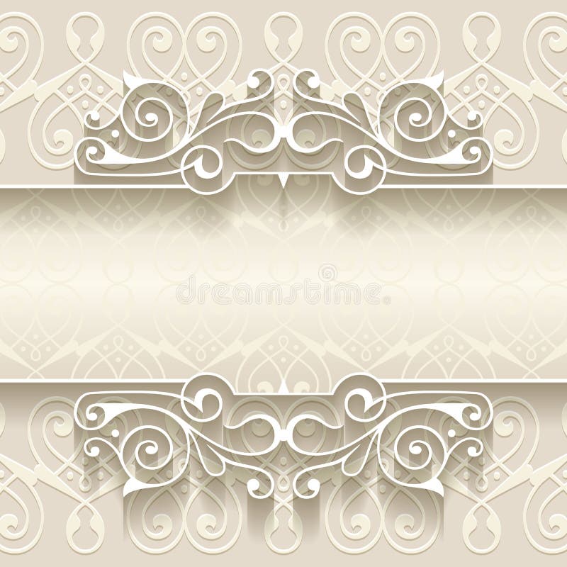 Abstract Paper Border Decoration Stock Vector - Illustration of ...