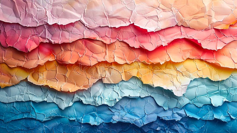 Abstract Paper Collage Background with Torn Paper Pieces and Layered ...