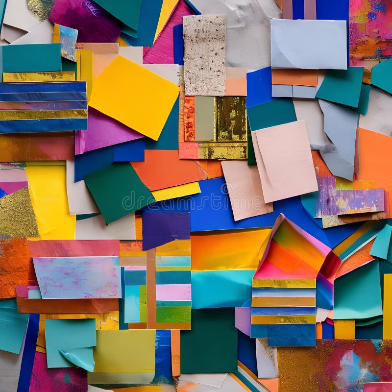 1286 Abstract Paper Collage: a Creative and Eclectic Background ...