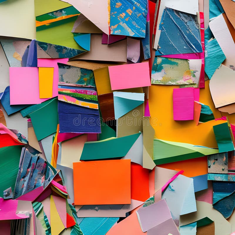 1286 Abstract Paper Collage: a Creative and Eclectic Background ...