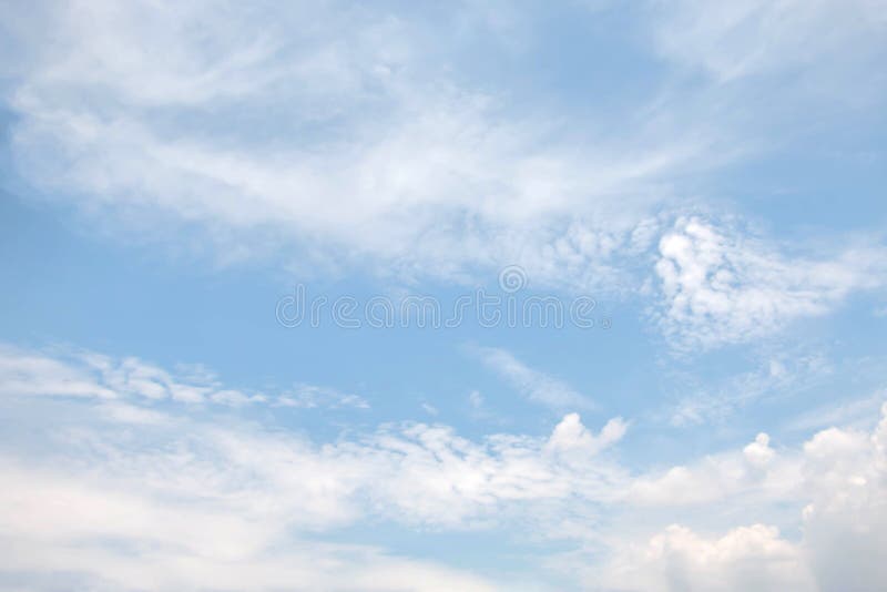 A Soft Sky with Cloud Background in Pastel Color. Stock Image - Image ...