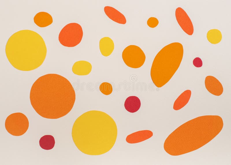 Abstract Paper Composition. Colourful Circles and Oval Shapes Paper ...