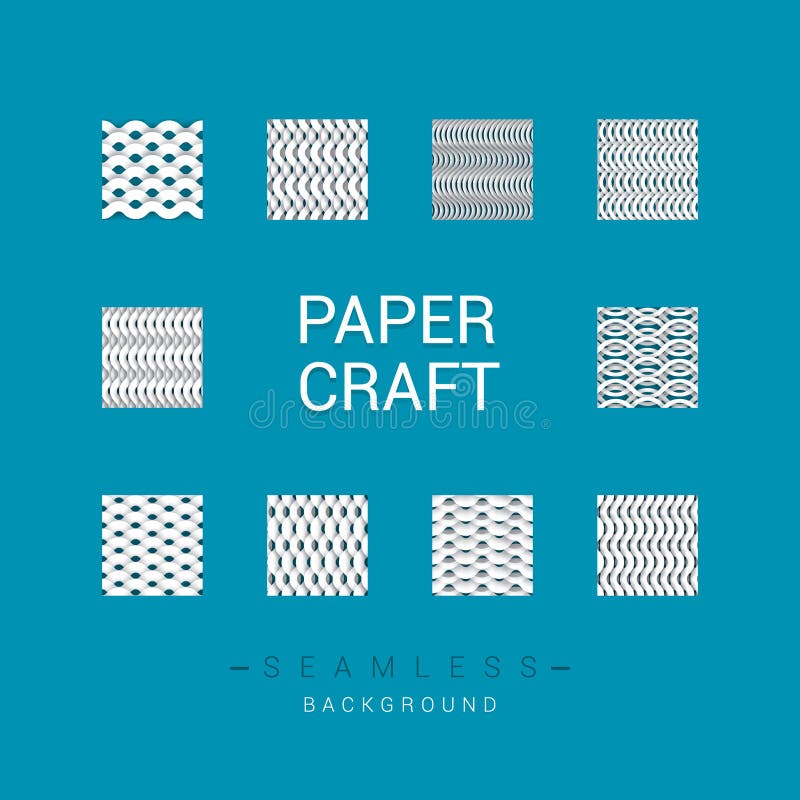 Abstract Paper Craft Set. Vector Illustration Decorative Design Stock ...