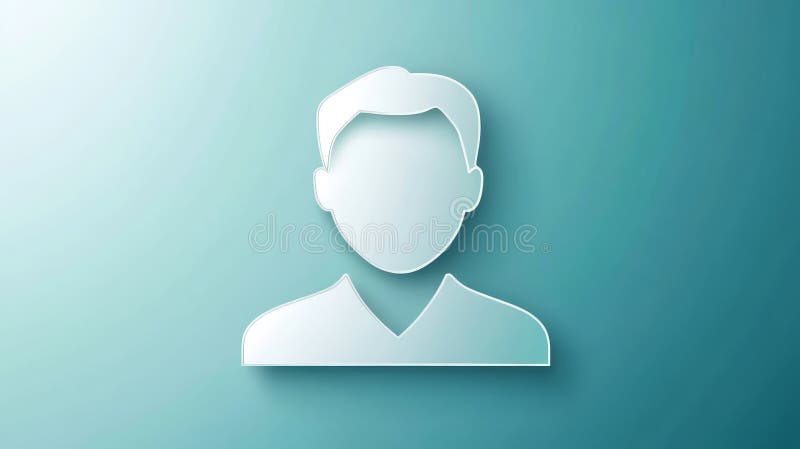 Abstract Paper Cut Design Neutral Profile Silhouette on White ...